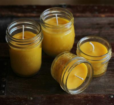 China Beeswax Candles In Glass Jars for sale