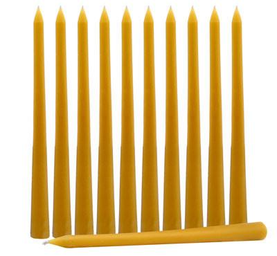 China Wholesale Hand Dipped Beeswax Taper Candles for sale