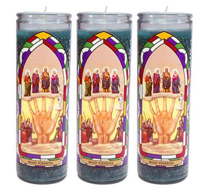 China Wholesale Hispanic Mexican Glass Jar Religious Candles for sale