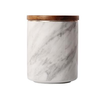 China Scented Marble Print Ceramic Jar Candles DIY for sale