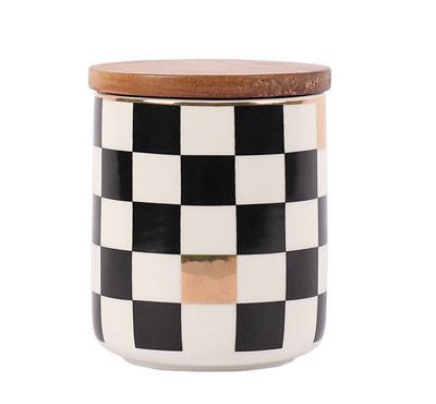 China Bulk Ceramic Jar Candles With Square Figure for sale