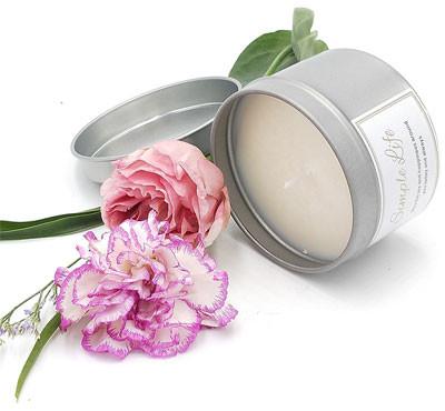 China Scented Soy Wax Candles In Round Tin Can for sale
