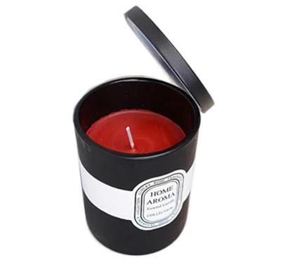 China Personalised Black Glass Jar Soy Wax Candles Bulk for sale