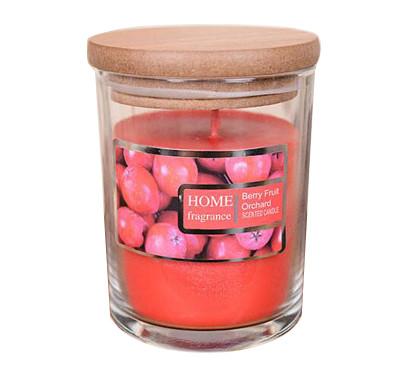 China SPA Flameless Scented Soy Wax Candles In Glass Jars With Wood Cover for sale