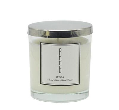 China Custom Simple Style Glass Jar Soy Wax Candles With Aromatherapy for sale
