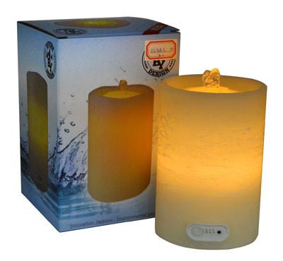China Flat Top Flameless LED Candle Fountain With Timer Button for sale