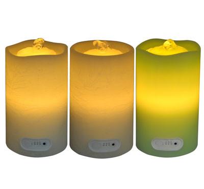 China Wave Top Flameless Candle Fountain With Timer Button for sale