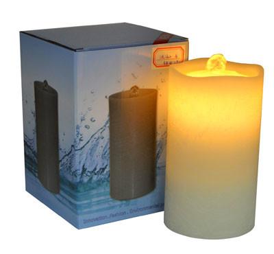China Rechargeable Wave Top Flameless LED Candle Fountain With 3D Battery for sale