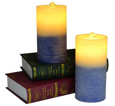 China Gradient Color Flameless LED Candle Fountain With Battery for sale