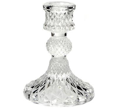 China Ribbed Unique Mercury Glass Candlestick Holders for sale