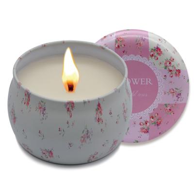 China Wholesale Different Scented Soy Wax Candles in Round Travel Tin Box for sale