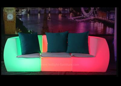 China Modern Design LED Light Furniture Sectional Corner And Straight LED Sofa With Cushion for sale