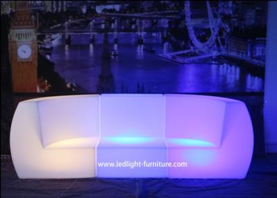 China Modern Design LED Light Furniture Sectional Corner And Straight LED Sofa With Cushion for sale