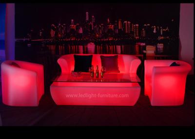 Cina Sofà di plastica di incandescenza della mobilia della luce del night-club LED con il cambiamento di colori di RGB in vendita