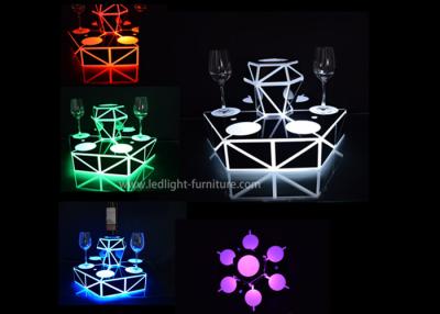 China Battery Powered LED Light Up Bar Shelf Liquor Bottle Display With Acrylic Material for sale