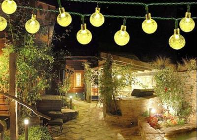 Cina Luci leggiadramente solari della corda della sfera di cristallo LED da 19,7 Ft per la decorazione di festa in vendita