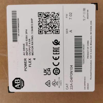 China Allen Bradley PowerFlex 4 Variable Frequency Drive 22A-D4P0N104 for sale
