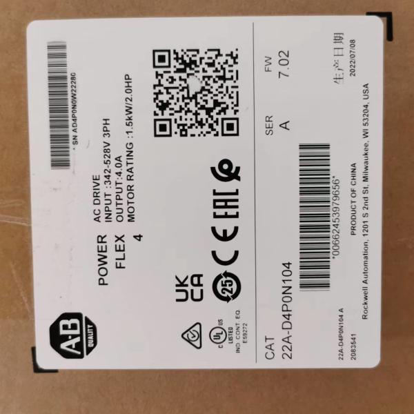 Allen Bradley PowerFlex 4 Variable Frequency Drive 22A-D4P0N104