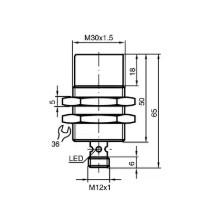 China NRN30-30GS50-E2-IO-V1 Inductive Sensor with 30mm Working Range Brand New And Original for sale