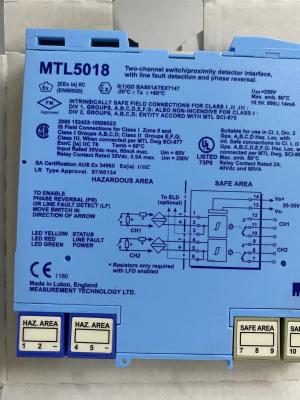 China MTL5018 SWITCH/PROXIMITY DETECTOR INTERFACE Twee-kanaal, met lijnfoutdetectie en faseomkering Te koop