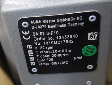 China SA AUMA Multi Turn Actuator for sale