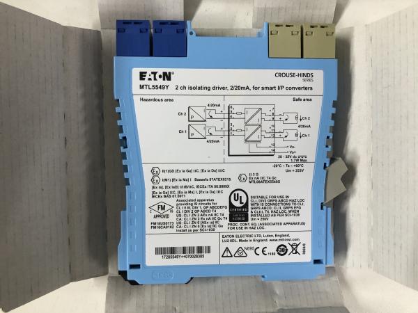 MTL5549Y Isolamento del driver due canali per 4 - 20mA HART Valve Positioner