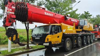 SANY-130 Truck Mounted Boom Crane With 298 KW Power And 400 Liter Fuel Tank