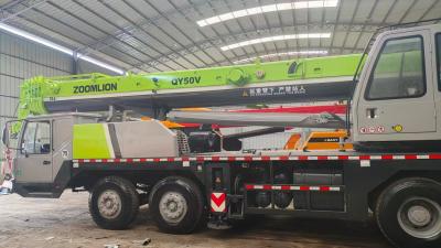 China Zoomlion QY50V 50 Ton Truck Crane With 18m Counter Arm And Powerful Engine for sale