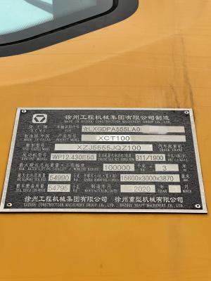 China March 2020 XCMG XCT100L6 Heavy Duty Mobile Crane Low Noise With 40t Tons Counterweight for sale