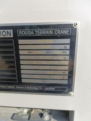 China Weichai Engine 2021 Zoomlion ATR850 Off-road kraan met 3687 looptijd Te koop
