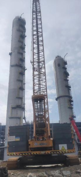 Quality 2017 Production Date XCMG Second-Hand Crawler Crane XGC260 93m Main Boom 66m for sale
