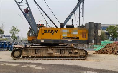 China 2017 Sany Second-Hand Crawler Crane SCC750E Hoofdarm 57 meter, Hulparm 18 meter, tegengewicht 25 ton, looptijd 9914h, uitstekende werkomstandigheden. Te koop