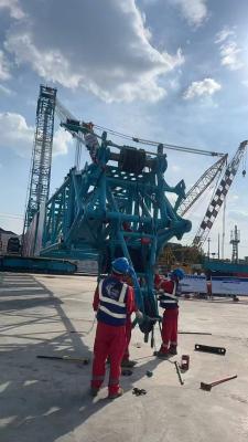 Cina Autogru cingolata usata Sany SCC4000A del 2023 con braccio principale da 78 metri e contrappeso super lift da 130 tonnellate in vendita