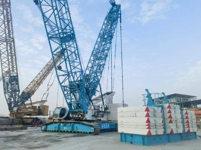 Cina Autogru cingolata usata Sany SCC4000A del 2023 con braccio principale da 78 metri e contrappeso super lift da 130 tonnellate in vendita