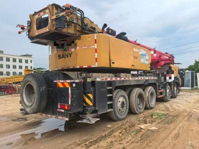 China 2019 Sany usou guindaste STC1100 com boom principal de 73 metros, jib de 18 metros, contrapeso de 42 toneladas e excelentes condições de trabalho. à venda