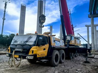 Китай Подержанный кран Sany SAC3500 2022 года выпуска с 93-метровой основной стрелой, 36-метровым гуськом и противовесом 120 тонн. Находится в отличном рабочем состоянии. продается