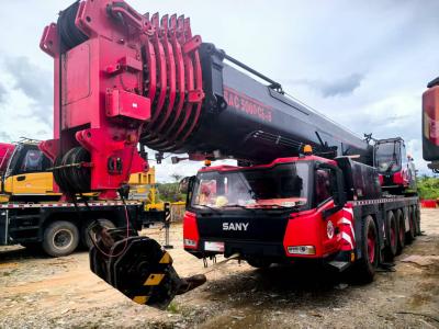 중국 2023년식 Sany 중고 SAC3000 크레인, 80m 메인 붐, 42m 지브, 100톤 카운터웨이트 포함. 훌륭한 작동 상태. 판매용