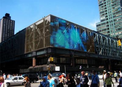 China P15.6 Transparent Outdoor LED Curtain Display Outdoor Fixed Installation LED Mesh Display for sale