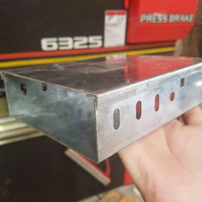 China 100mm 50mm Cable Tray Outdoor Galvanized Perforated Hot Dipped Carbon Steel Straight Type Cable Cover for sale