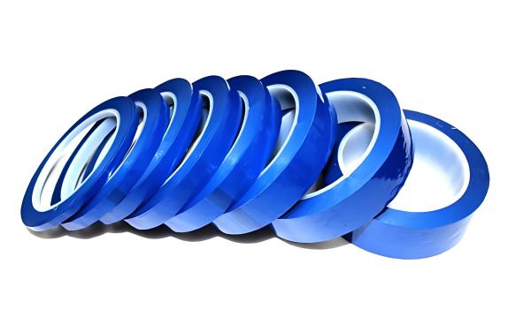 Quality Nomaytape Yellow Blue Diagonal PET High Temperature Warning Tape with 220℃ Heat Resistance and No Residue Silicone Adhesive for Safety Hazard Marking for sale