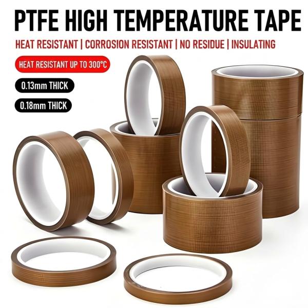 Quality 260℃ Heat Resistant Non-stick No Residue Industrial Insulation PTFE Tape with Premium Silicone Adhesive for sale