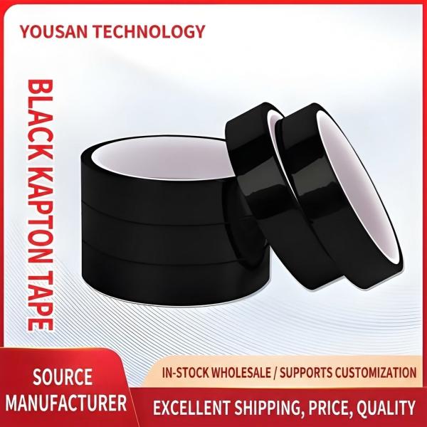 Quality Black Matte Polyimide Tape with Full Blackout Low Reflectivity High Temp Resistance and Excellent Electrical Insulation for sale