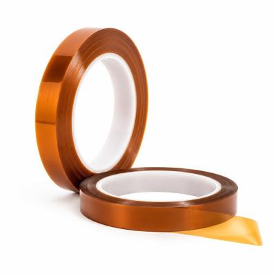 China Amber Polyimide Tape (Golden PI Tape / Brown Polyimide Tape / High-Temp Insulation Tape) – Silicone or Acrylic Adhesive for PCB Solder Masking, Motor Coils & Battery Tabs for sale