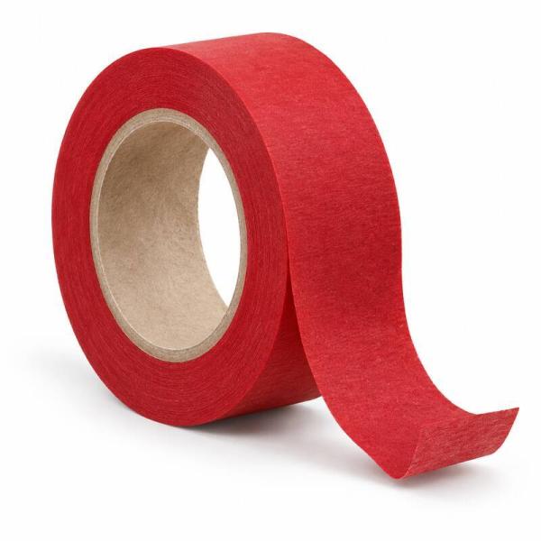 Quality Red High Temperature Masking Tape / Red Crepe Paper Tape / Silicone Adhesive Masking Tape for Industrial Paint Masking, Powder Coating and Heat-Process Surface Protection for sale