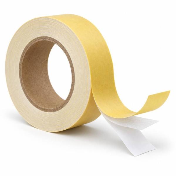 Quality Double-Sided Tissue Tape / Double-Coated Tissue Tape / Tissue Mounting Tape with Water-Based Adhesive and Two Release Paper Liners for Staged Bonding and Indoor Assembly for sale
