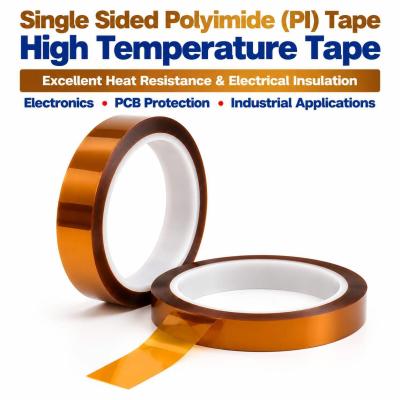 China Single-Sided Polyimide Tape (PI Film Tape / Polyimide Adhesive Tape) – Silicone Adhesive for High-Temperature PCB Solder Masking, Electrical Insulation and Wrapping for sale