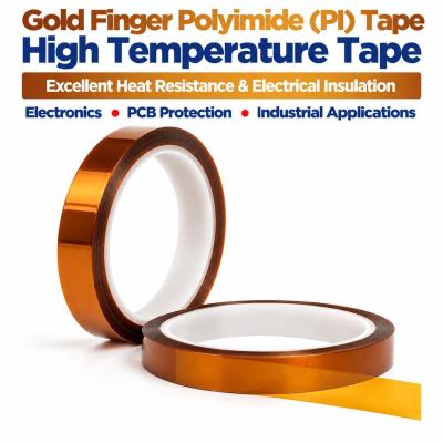 China Gold Finger Masking Polyimide Tape (PCB Wave Solder Tape / PI Solder Masking Tape) – Single-Sided Silicone Adhesive for Edge-Connector Protection, with Low-Static Options for sale
