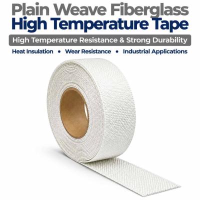 China Plain Weave Fiberglass Tape (Woven Glass Fiber Tape / Non-Adhesive Fiberglass Cloth Tape / High-Temperature Insulation Tape) – For Pipe Wrap, Cable Protection & Reinforcement for sale