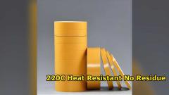 Nomay Yellow PET High Temp Tape 220C No Residue Masking