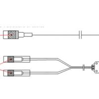 China USN9810 Cables 04042313 Single Cable,2 Channel Clock Conversion Cable for sale